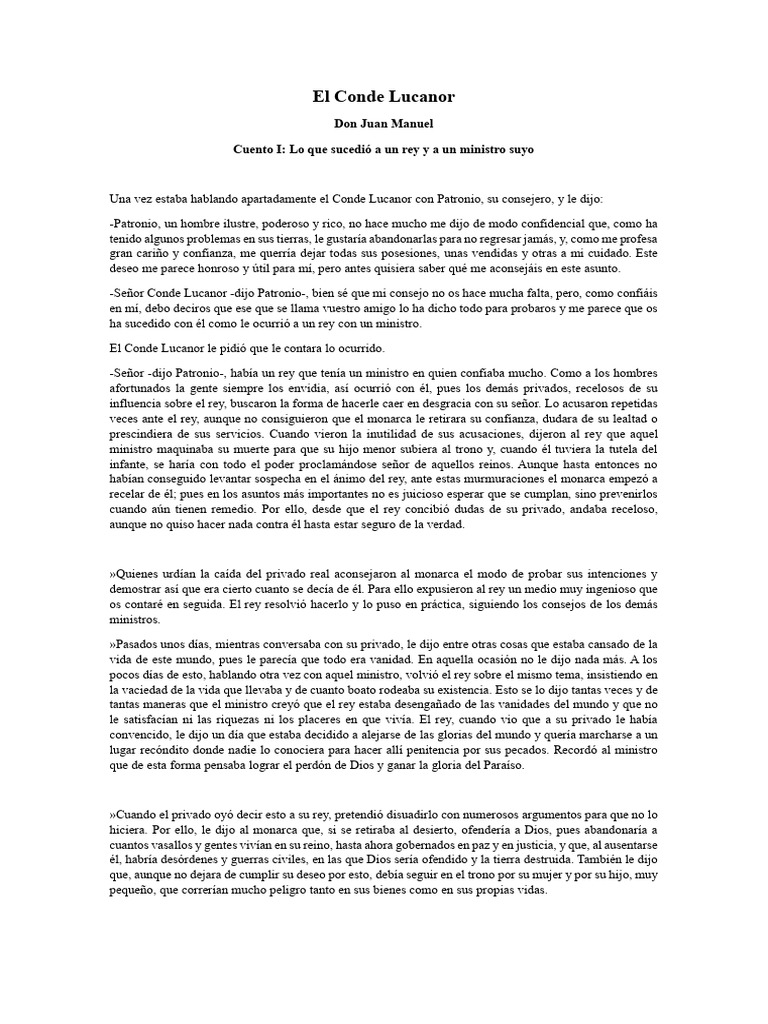 El Conde Lucanor_cuentos 50 | PDF