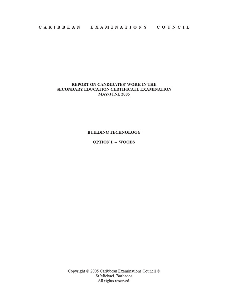 CSEC 2005 BuildTechOpt1woods | PDF | Tools