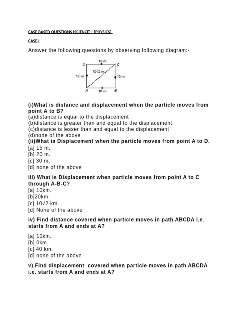 Cased Based Questions (Full) | PDF | Tissue (Biology) | Force