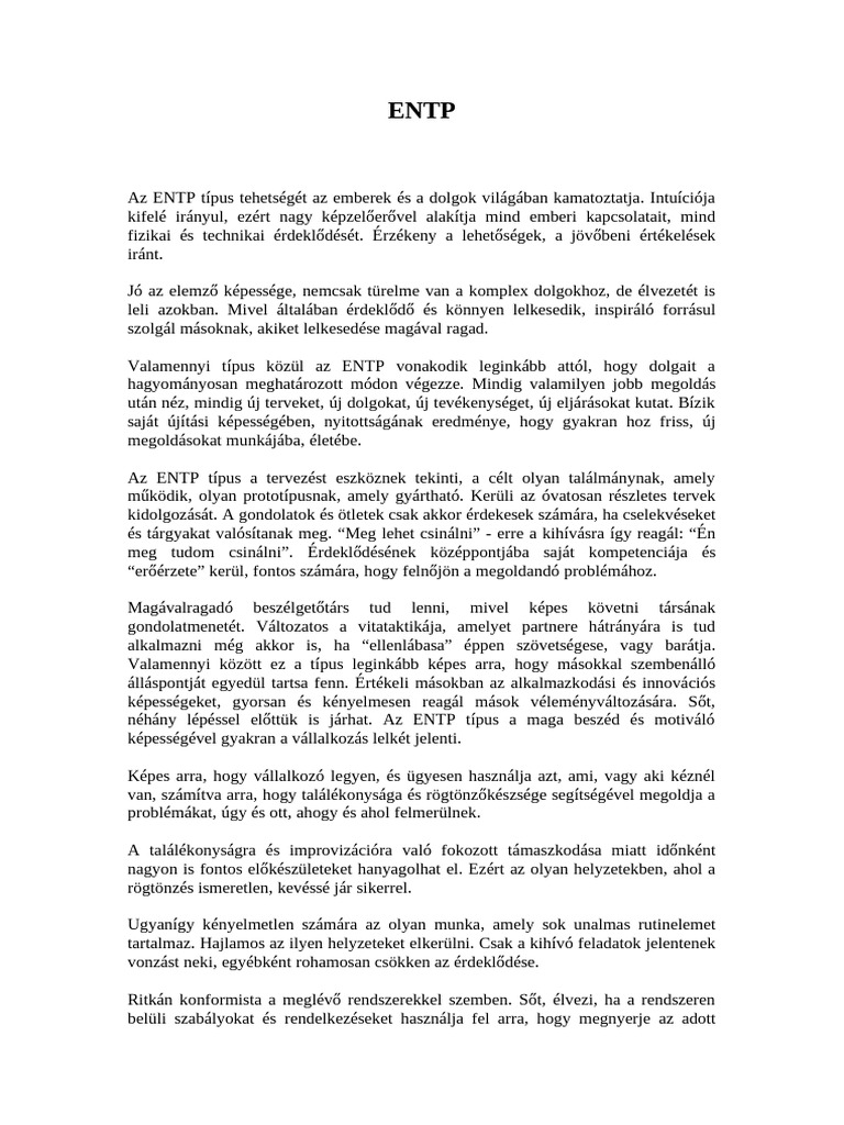 ENTP | PDF