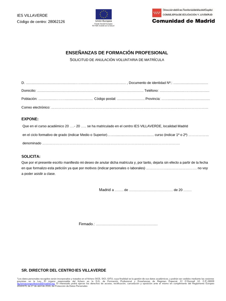 8 Anulacion Matricula | PDF | Desarrollo profesional | Justicia