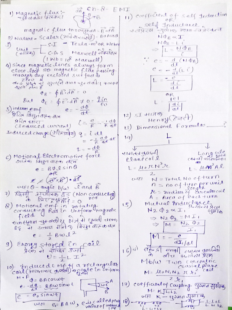 Emi (H - M and E - M) Formula Sheet | PDF