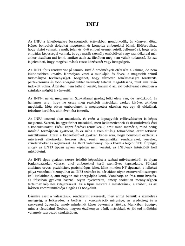 INFJ | PDF