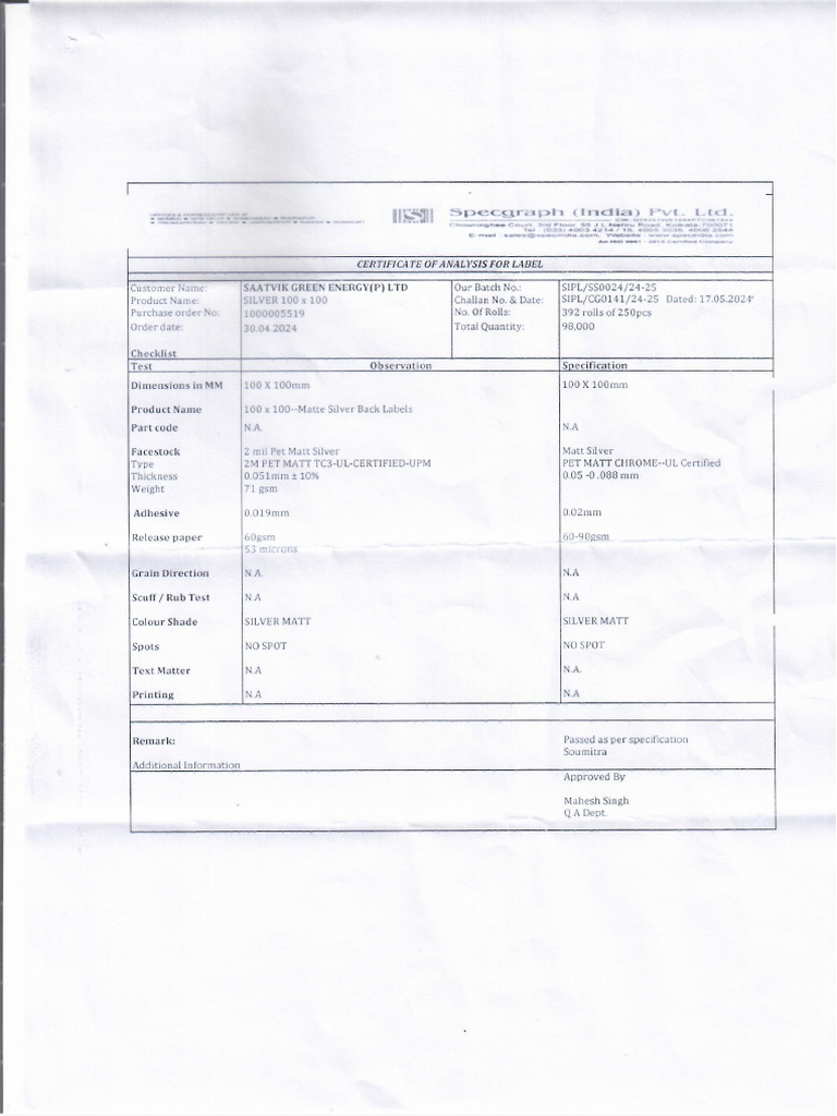 Specgraph CG0141 143 | PDF