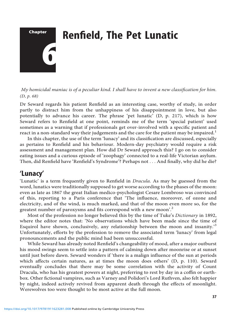 Renfield The Pet Lunatic | PDF