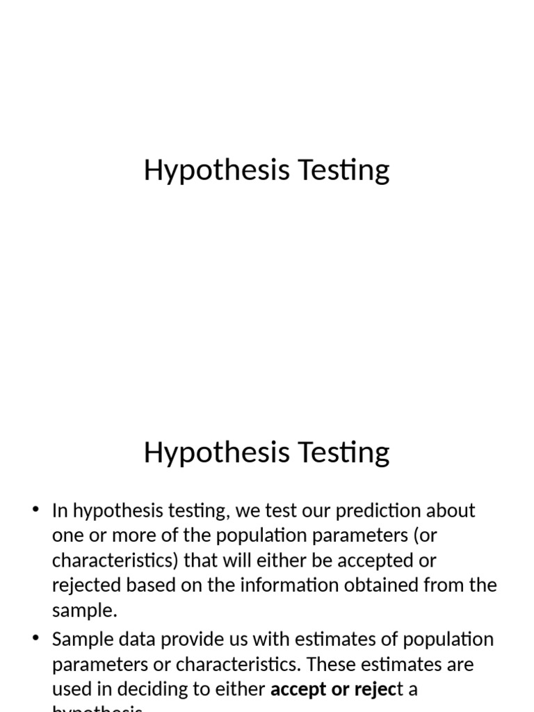 Hypothesis Testing | PDF | Statistical Hypothesis Testing | Hypothesis