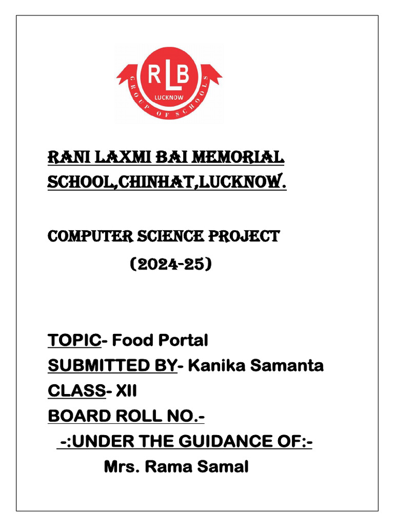 Cs Project 1 | PDF | Python (Programming Language) | My Sql