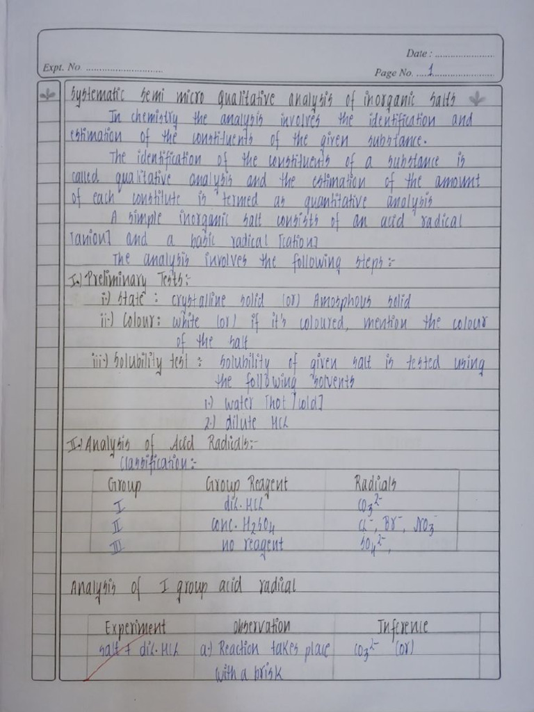 Chemistry Record (Cbse) - 241223 - 191436 | PDF