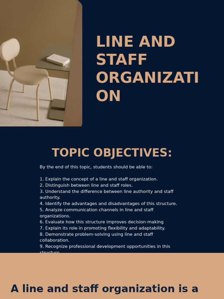 Line and Staff Organization Guide | PDF | Decision Making | Communication