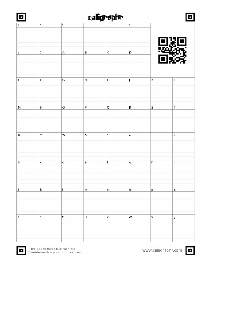 Calligraphr Template | PDF