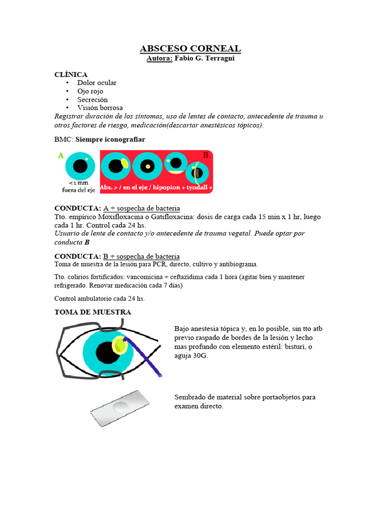 Tratamiento de Absceso Corneal | PDF | Medicina CLINICA ...