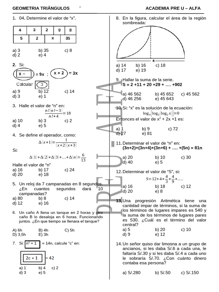 Raz Mat 2024 Extra | PDF | Conceptos matemáticos | Matemática Elemental