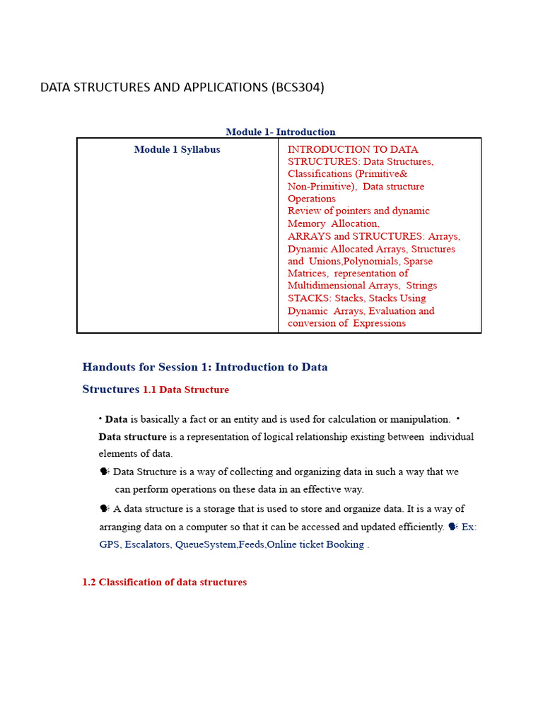 module1 | PDF | Pointer (Computer Programming) | Matrix (Mathematics)