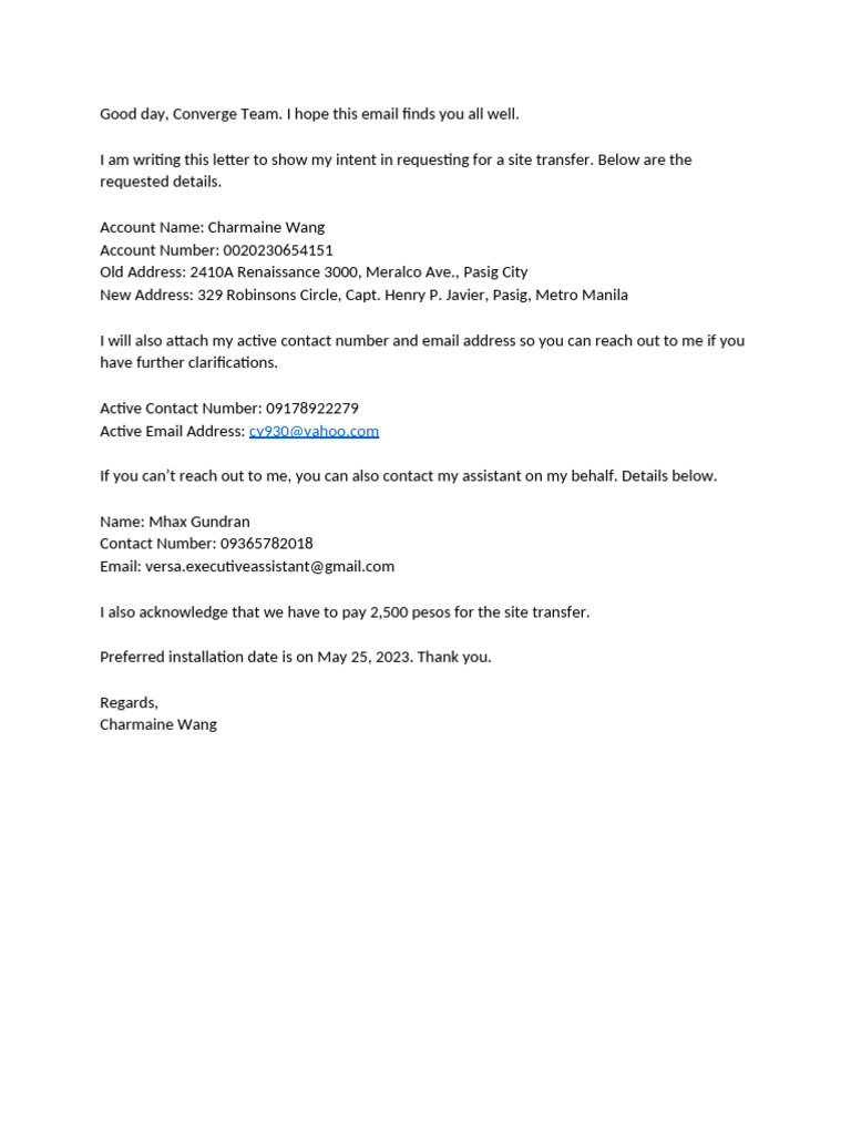 Letter of Intent For Converge | PDF