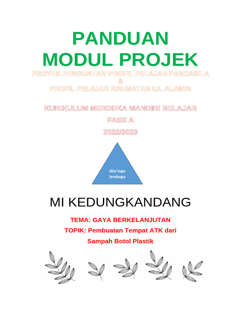Panduan Modul Projek Kedungkandang Kota MLG | PDF