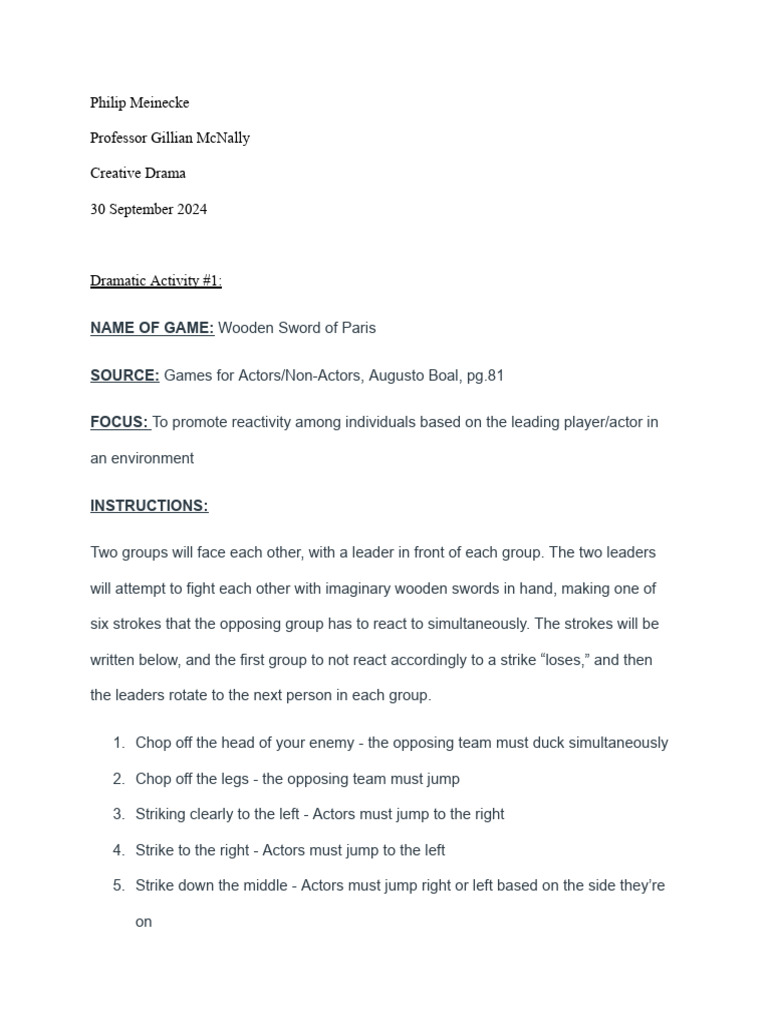Engaging Drama Activities for Trust and Teamwork | PDF
