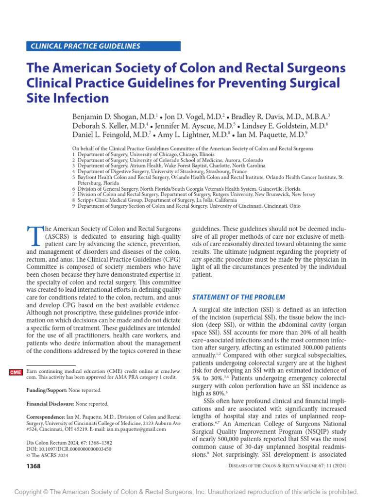 The American Society of Colon and Rectal Surgeons.5 | PDF | Colorectal ...