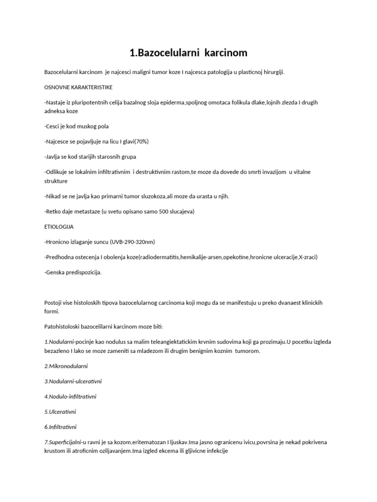 Bazocelularni Karcinom | PDF