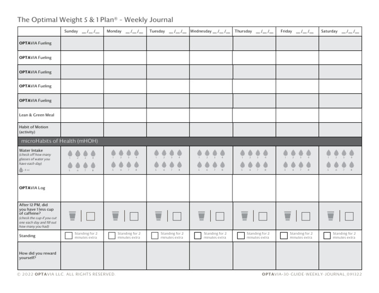 GUI - OPTAVIA 30 Day Journal Pgs | PDF