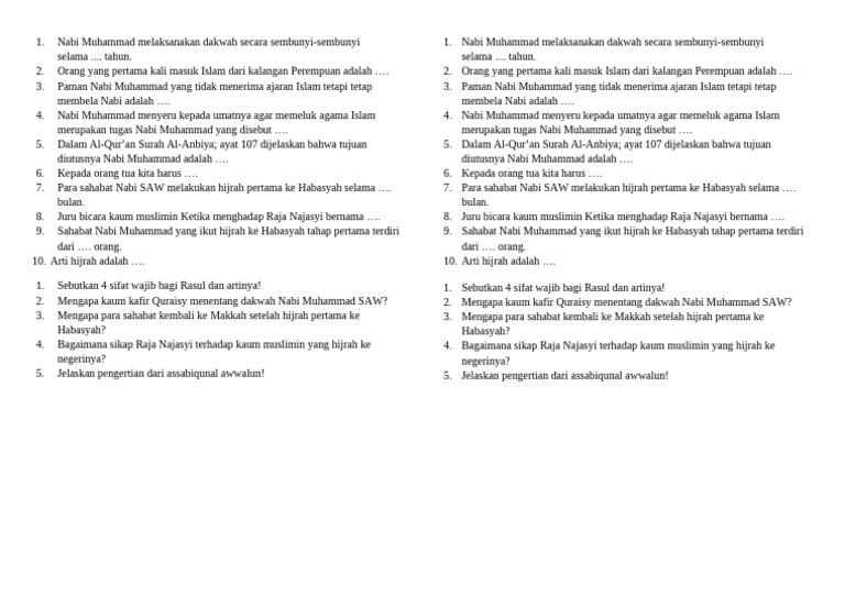 Latihan Soal Sas Ski Kls 4 | PDF