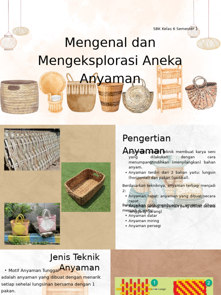 Mengenal Dan Mengeksplorasi Aneka Anyaman | PDF
