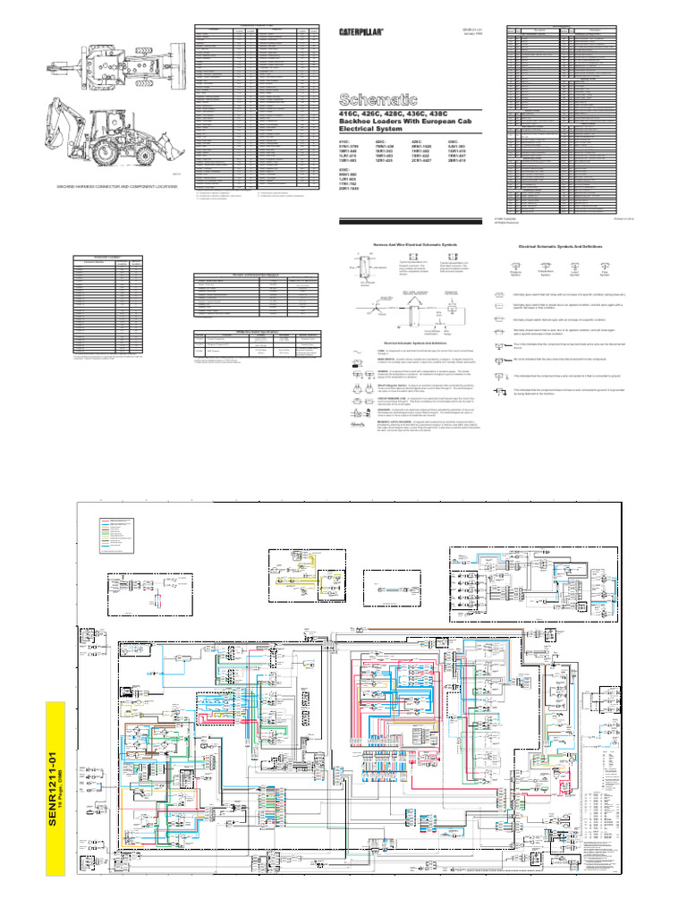 416C, 426C, 428C, 436C, 438C Electrical System Backhoe Loaders With ...
