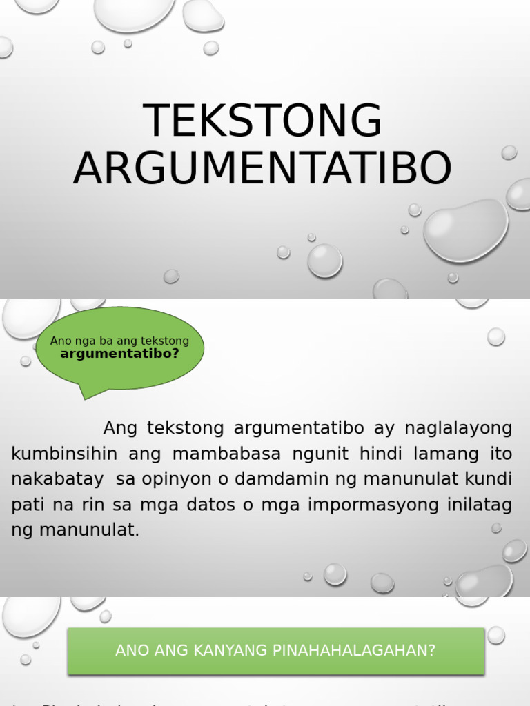 Tekstong-argumentatibo | PDF