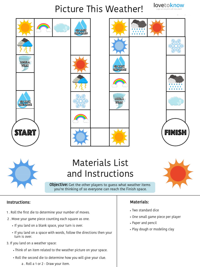 4364 Picture This Weather Board Game | PDF