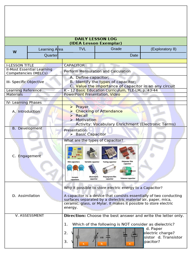 DLL.EPAS 9 | PDF | Capacitor | Electrical Engineering