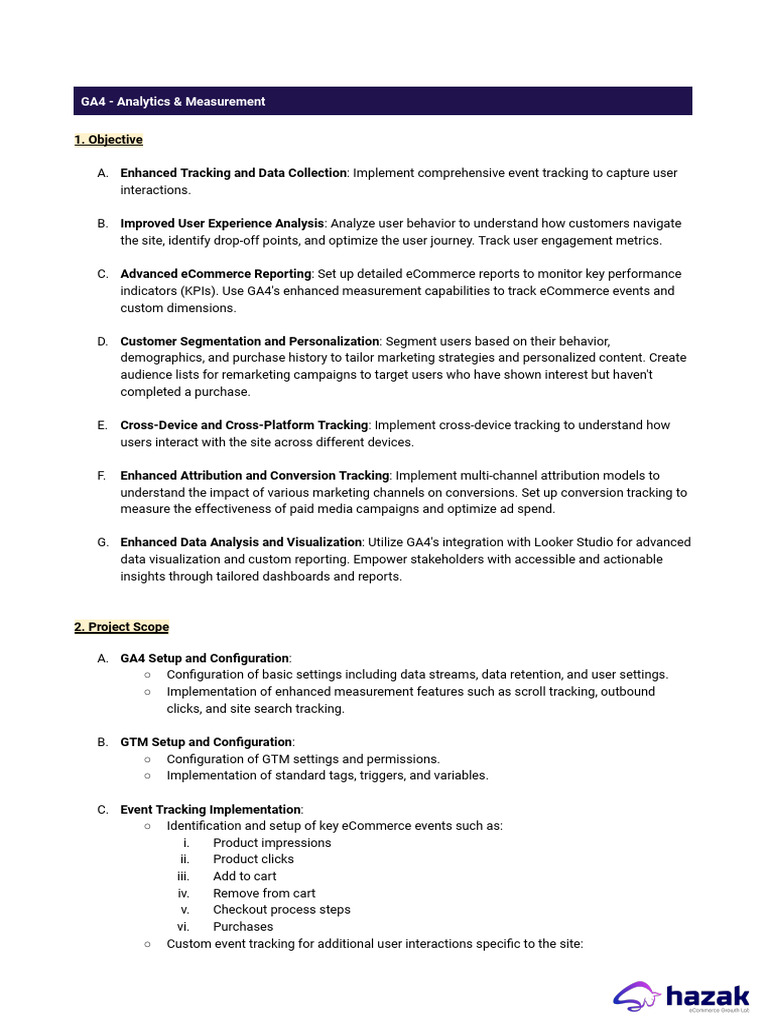 GA4 - Analytics & Measurement | PDF | Analytics | Performance Indicator