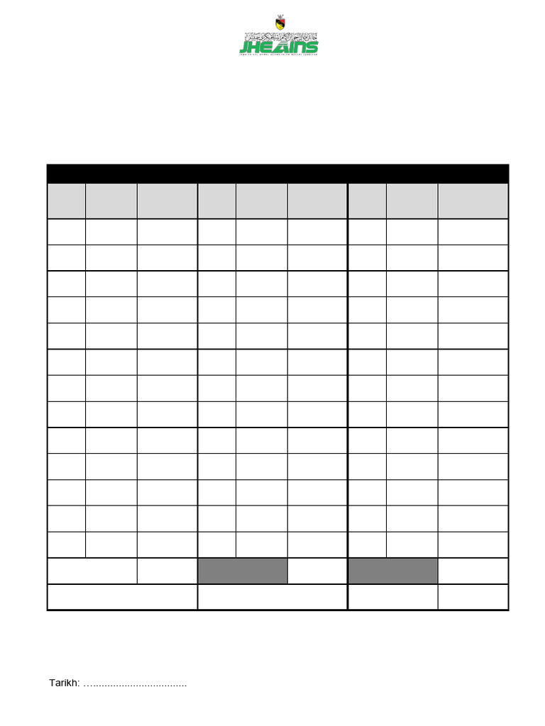 Borang Individu Amali Solat PDF | PDF