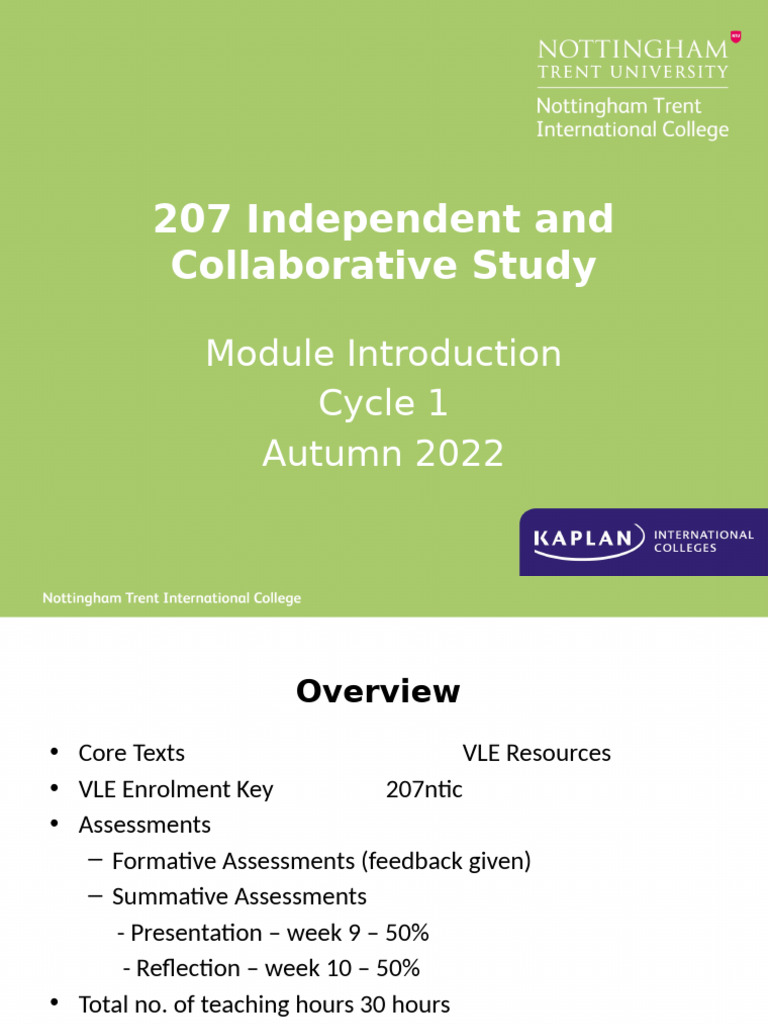 207 Module Introduction Autumn 22 Cycle 1 (Blue) | PDF