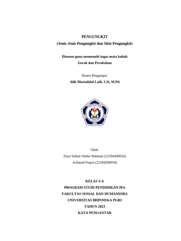 Pengungkit | PDF