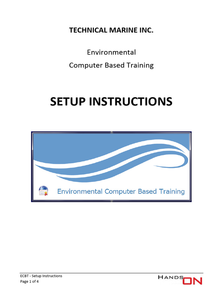 ECBT - Setup Instuctions | PDF