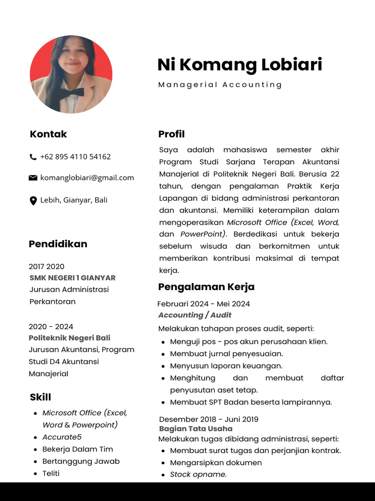 JOBSTREETEXPRESS_NiKomangLobiari_Resume_20241003 | PDF