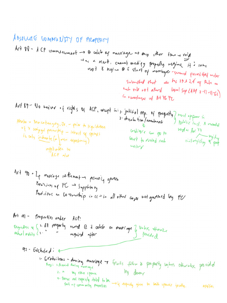 Absolute Community of Property | PDF