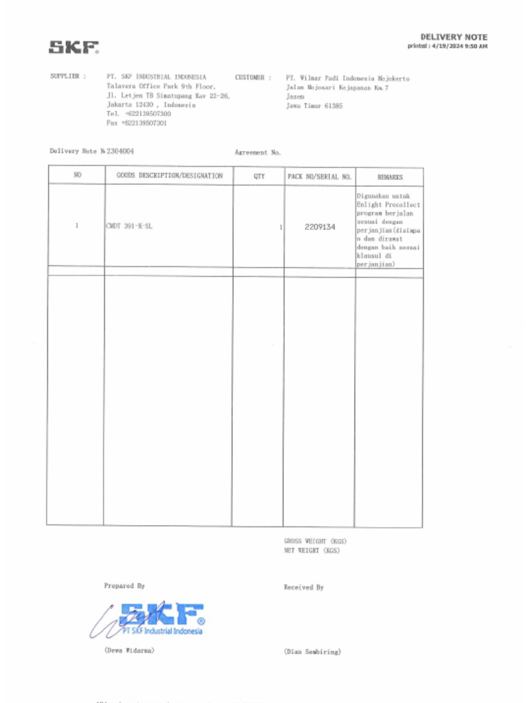 04 PT Wilmar Padi Mojokerto DN 2024 - CMDT | PDF