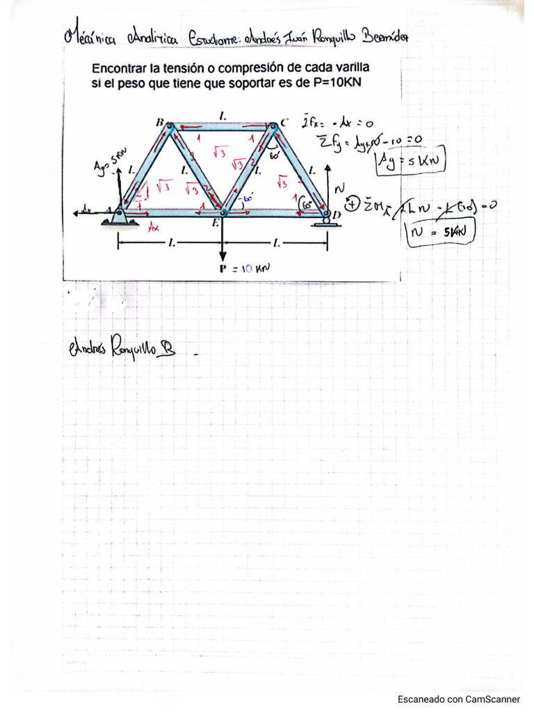 Ejercicio Armaduras 2p | PDF