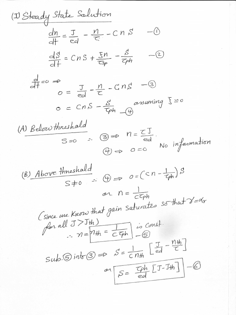 Laser Rate Equations | PDF