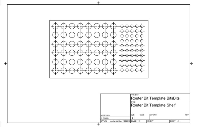 Router Bit Shelf Template | PDF