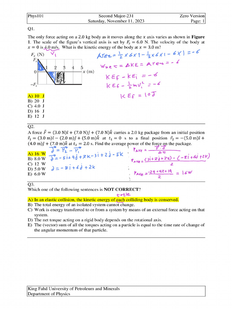 Term231 Major2 Solved | PDF