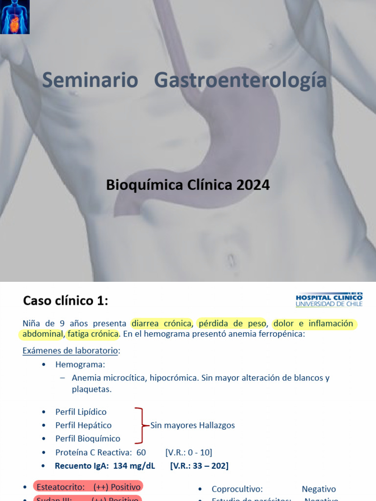 Seminario Gastro Bioqu Mica Cl Nica 2024 (1) | PDF | Hepatitis | Enfermedad celíaca