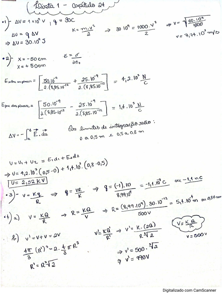 Lista Capítulo 24 | PDF