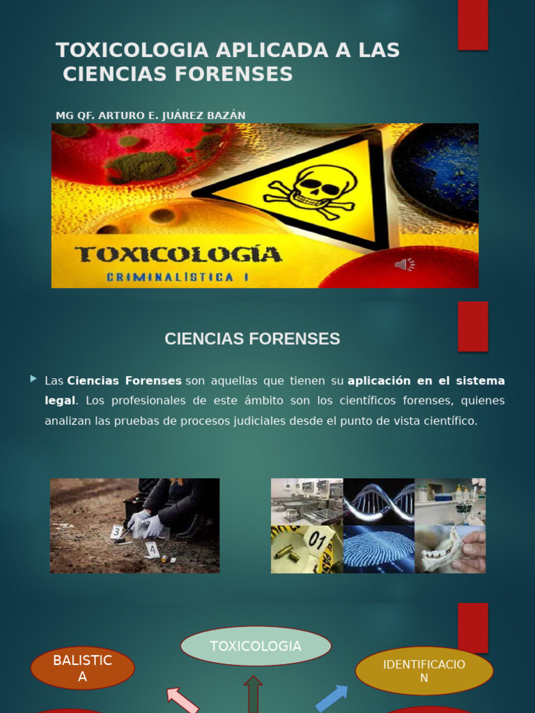 Toxicologia Aplicada A Las Ciencias Forenses | PDF | Toxicología | Toxicidad