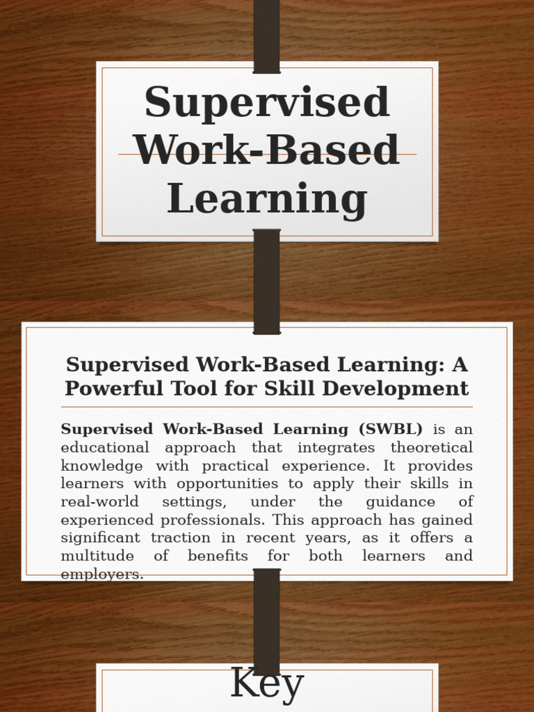 Supervised Work-Based in Learning Group 2 | PDF | Learning | Mentorship