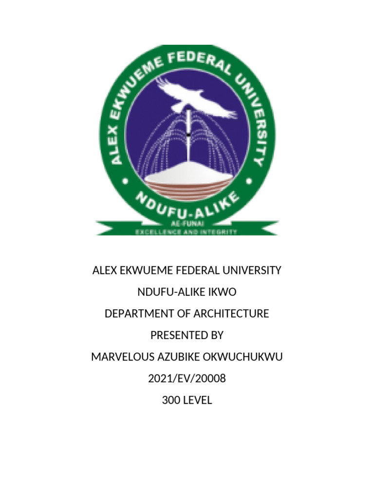 ALEX EKWUEME FEDERAL UNIVERSITY | PDF | Agriculture | Nigeria