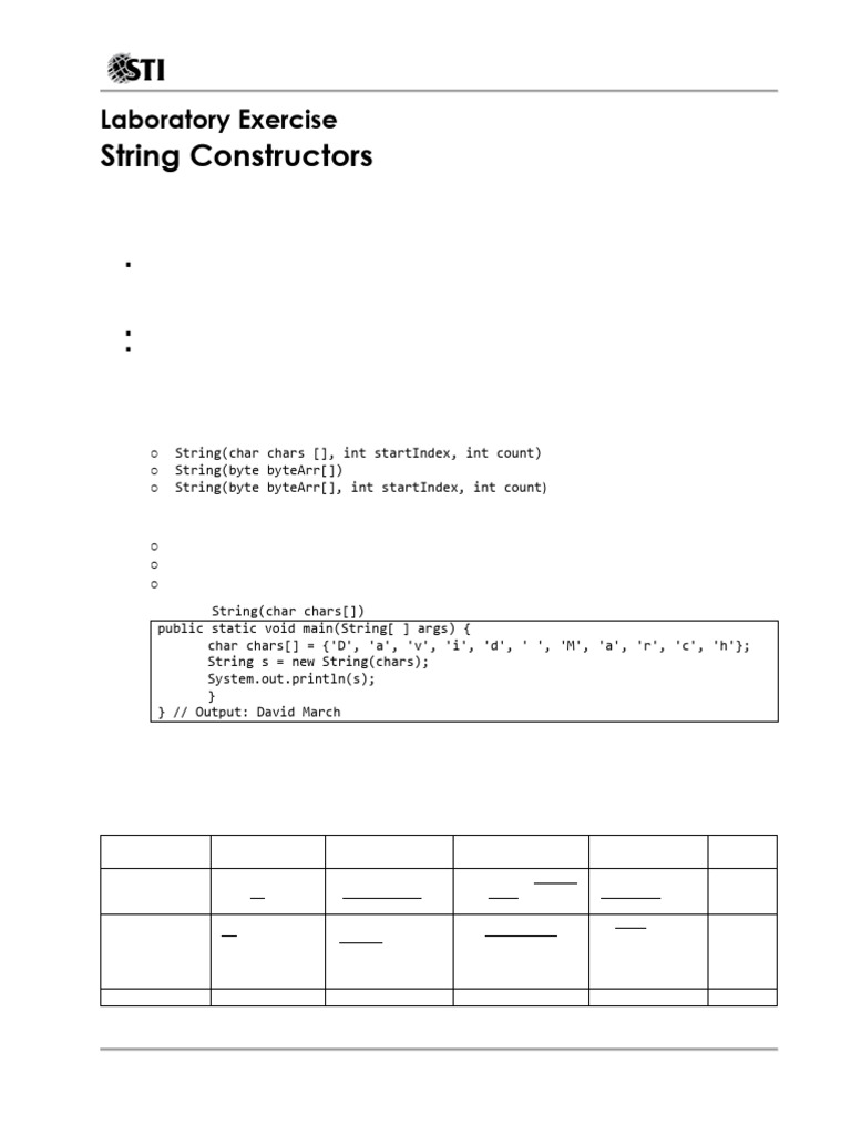 07 Laboratory Exercise 1 | PDF | Constructor (Object Oriented Programming) | Programming