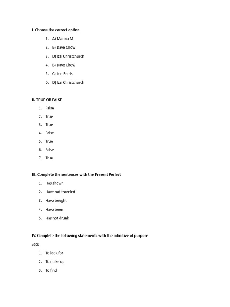 English Grammar Exercises & Answers | PDF