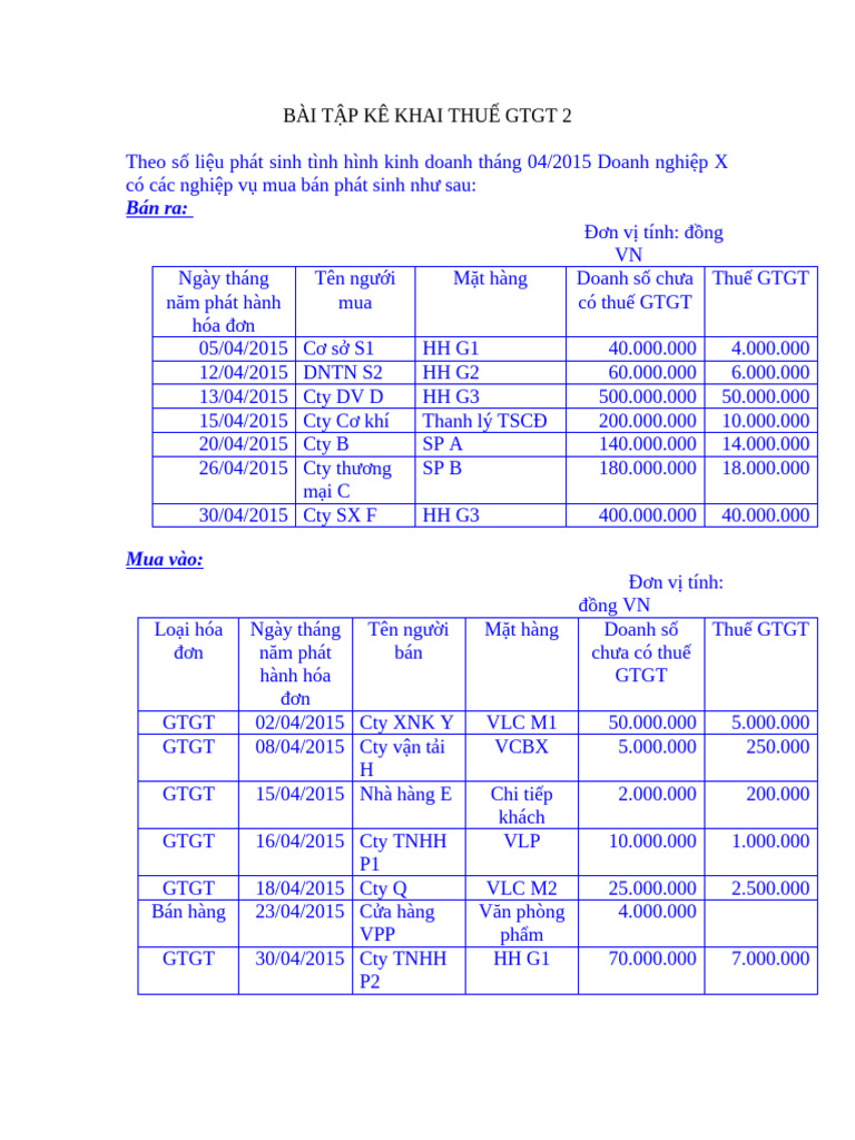 Bai Tap 2 GTGT | PDF