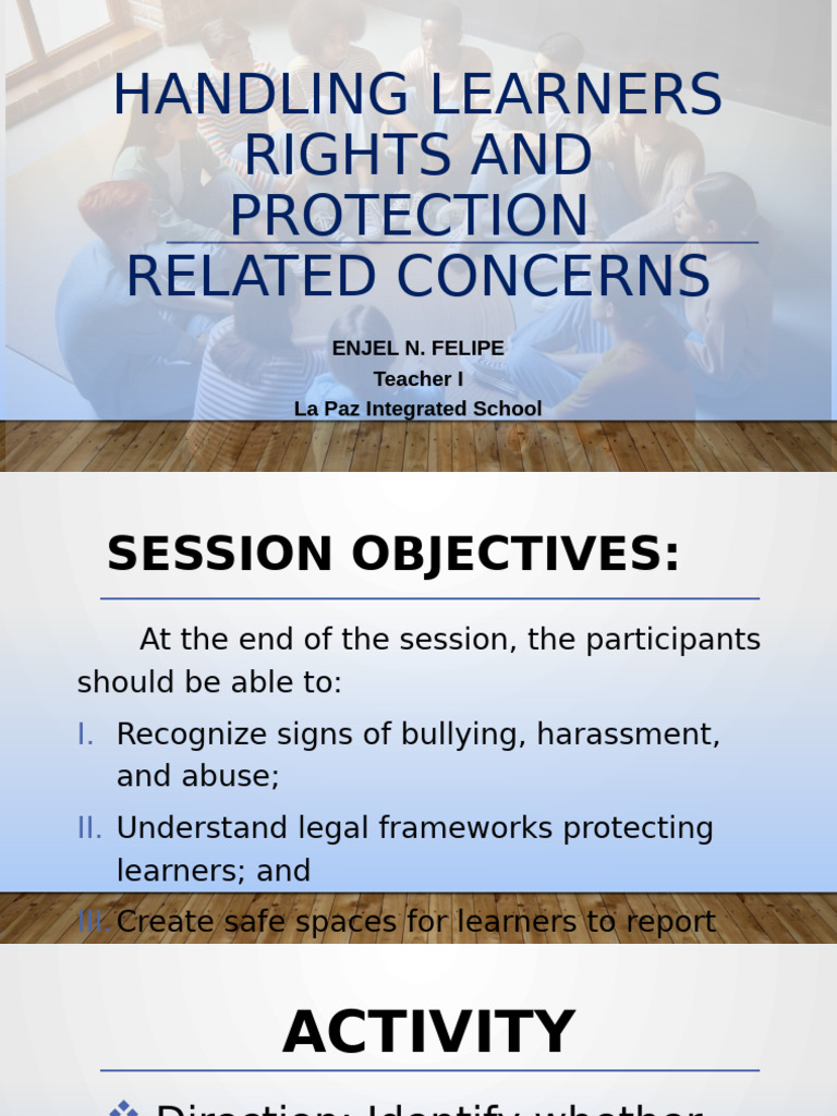 Handling Learners Rights and Protection Related Concerns | PDF ...